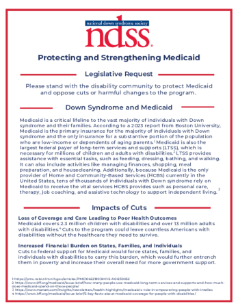 Medicaid Advocacy Toolkit | National Down Syndrome Society (NDSS)